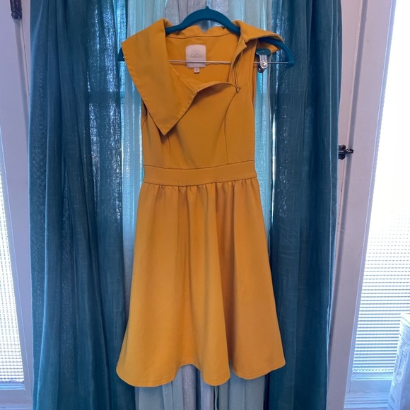 Modcloth | Dresses | Rtro Midi Dress In Marigold Yellow | Poshmark